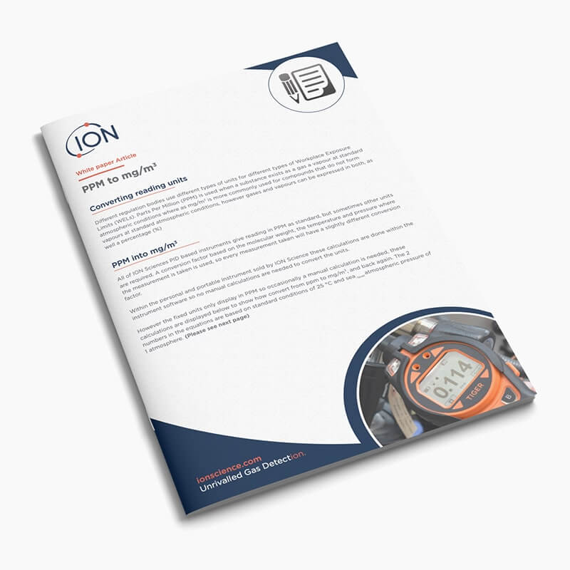 PPM To Mg m3 How Do ION Science Instruments Convert These Readings PPM To Mg m3 How Do ION Science Instruments Convert These Readings