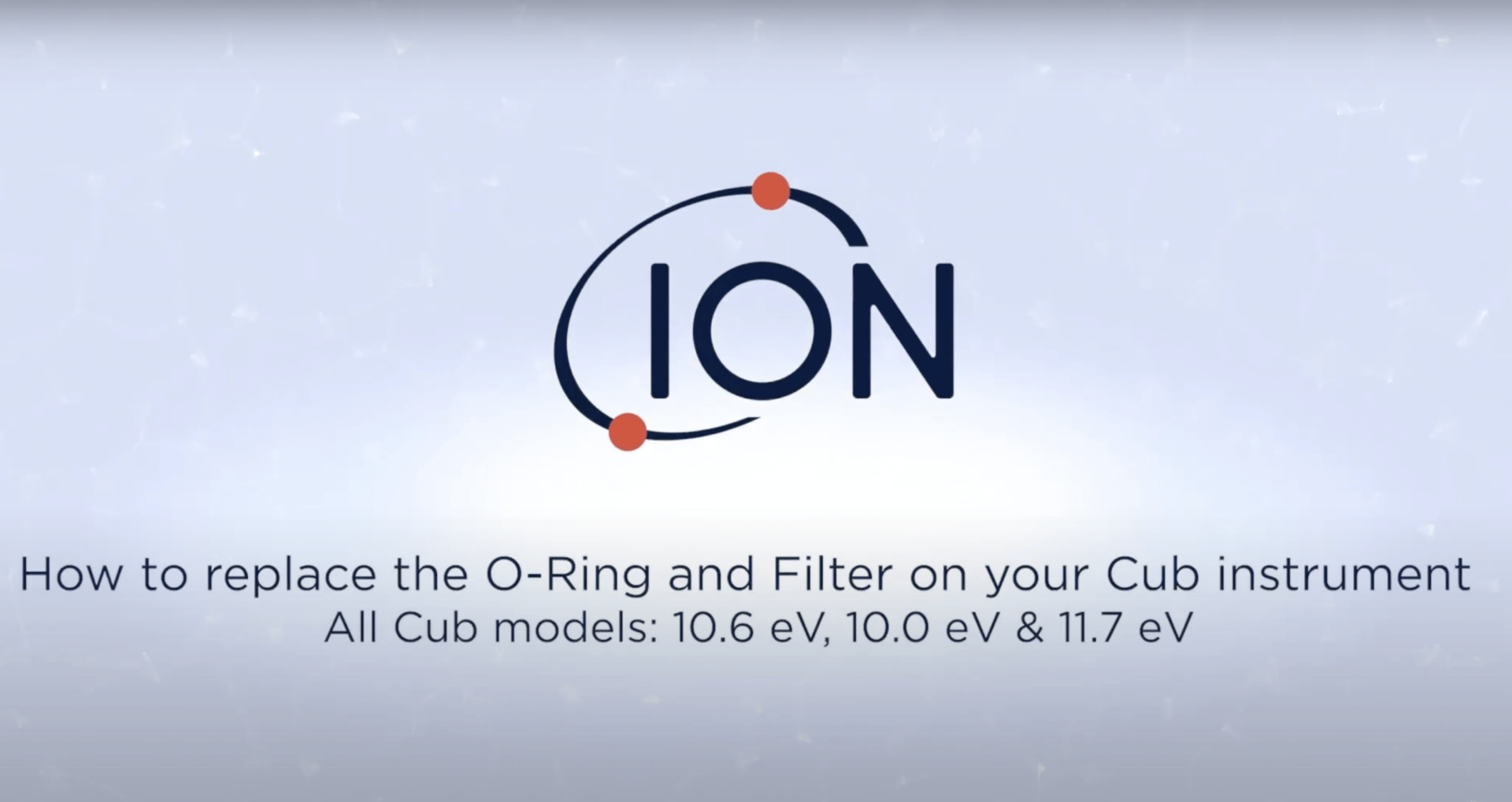How to replace the Cub Filter and O-Ring - Ion Science UK